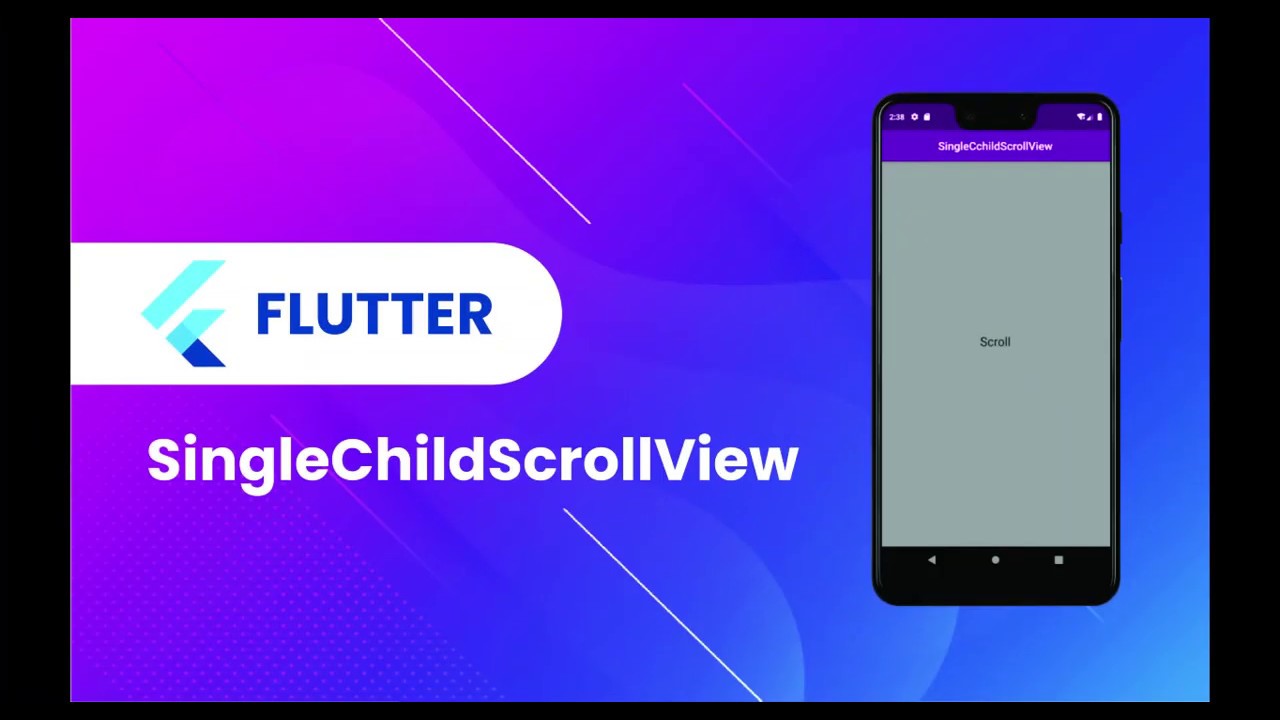 Flutter Widget 10 Singlechildscrollview Speed Code Youtube