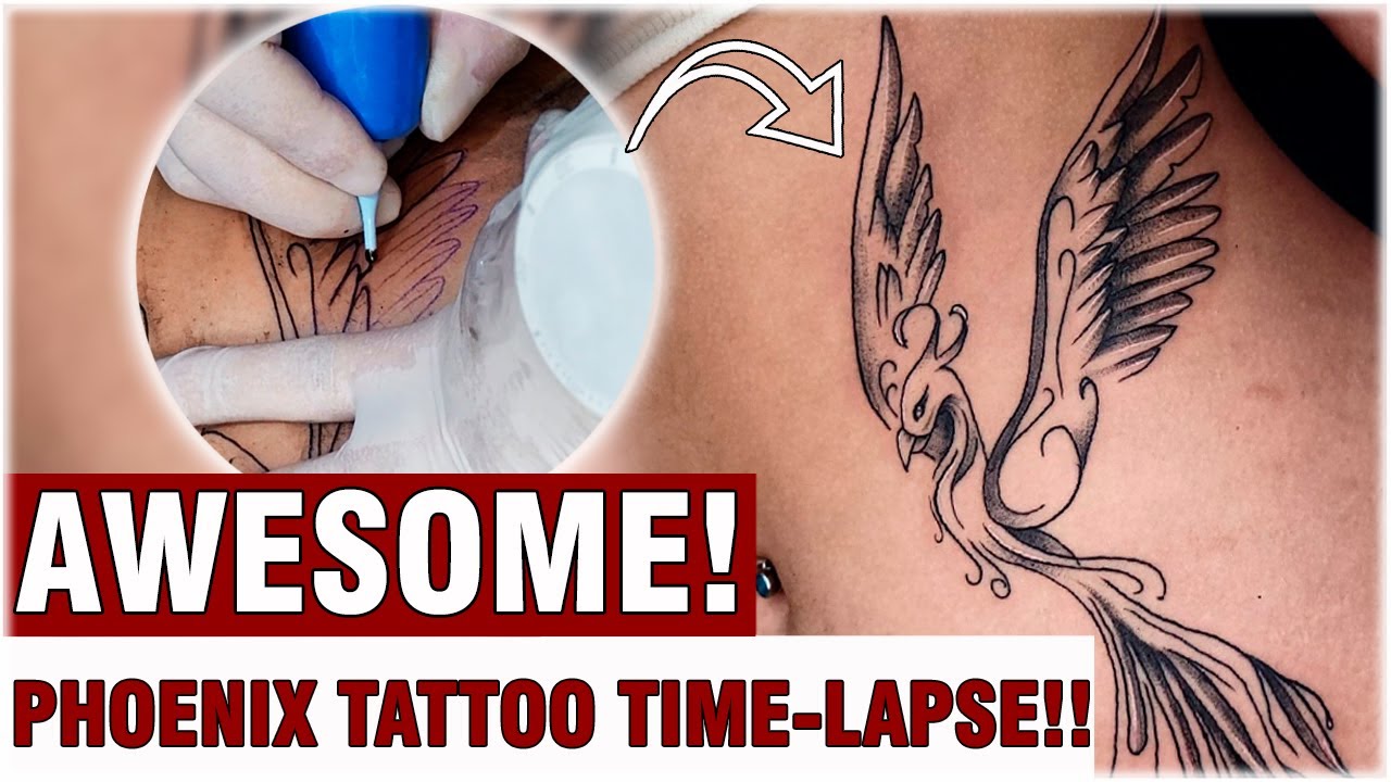 The Stunning Process Of A Phoenix Tattoo Time Lapse And Normal Time