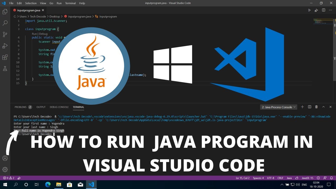 How To Run Java In Visual Studio Code On Windows 10 2022 Youtube