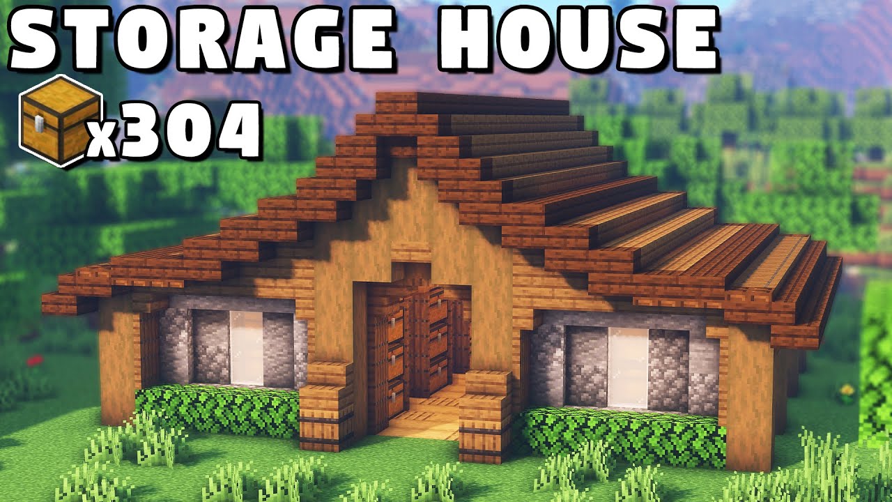 Minecraft Large Storage House Tutorial How To Build Youtube