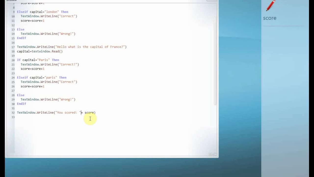 Lesson 5 In Small Basic Youtube