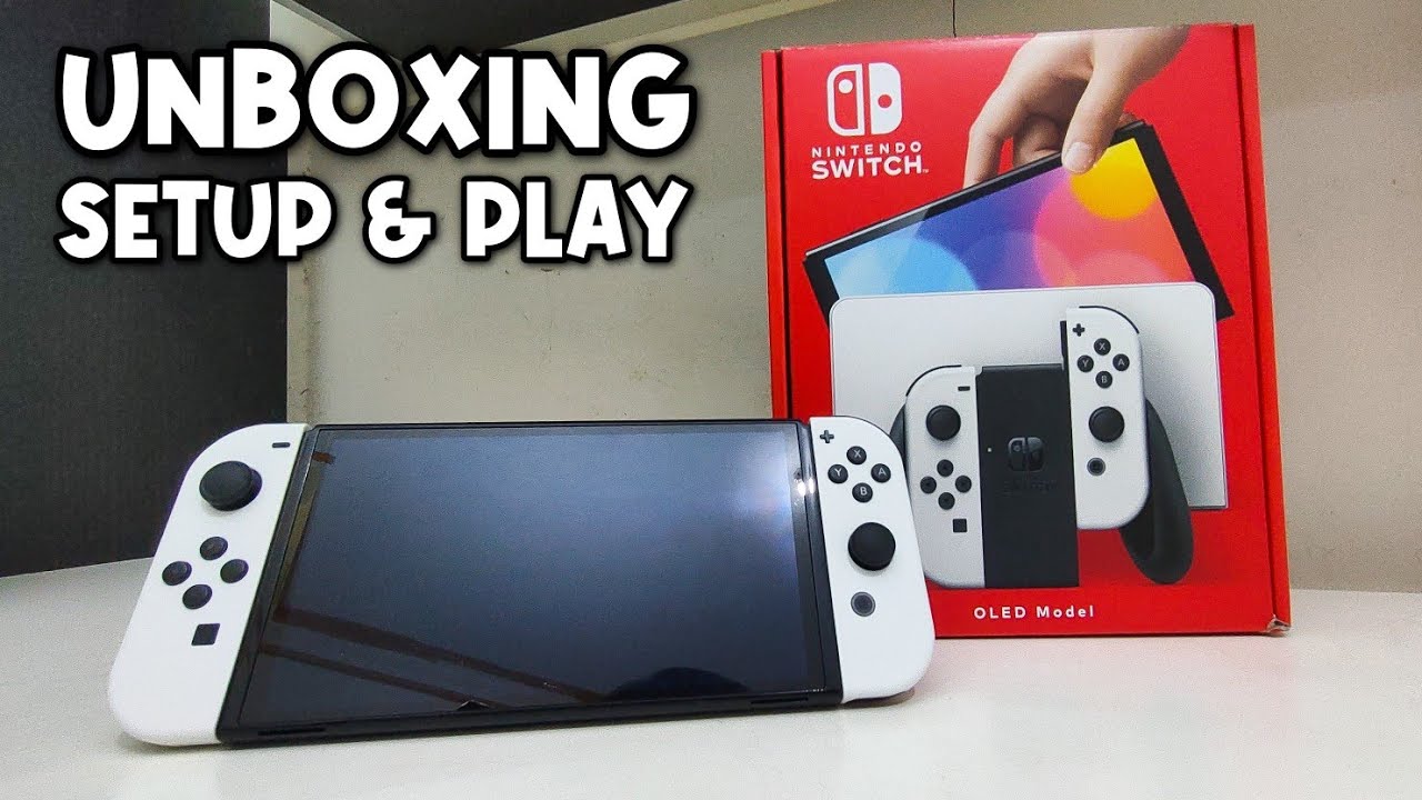 Unboxing Nintendo Switch Oled Setup Install Game Testing Indonesia