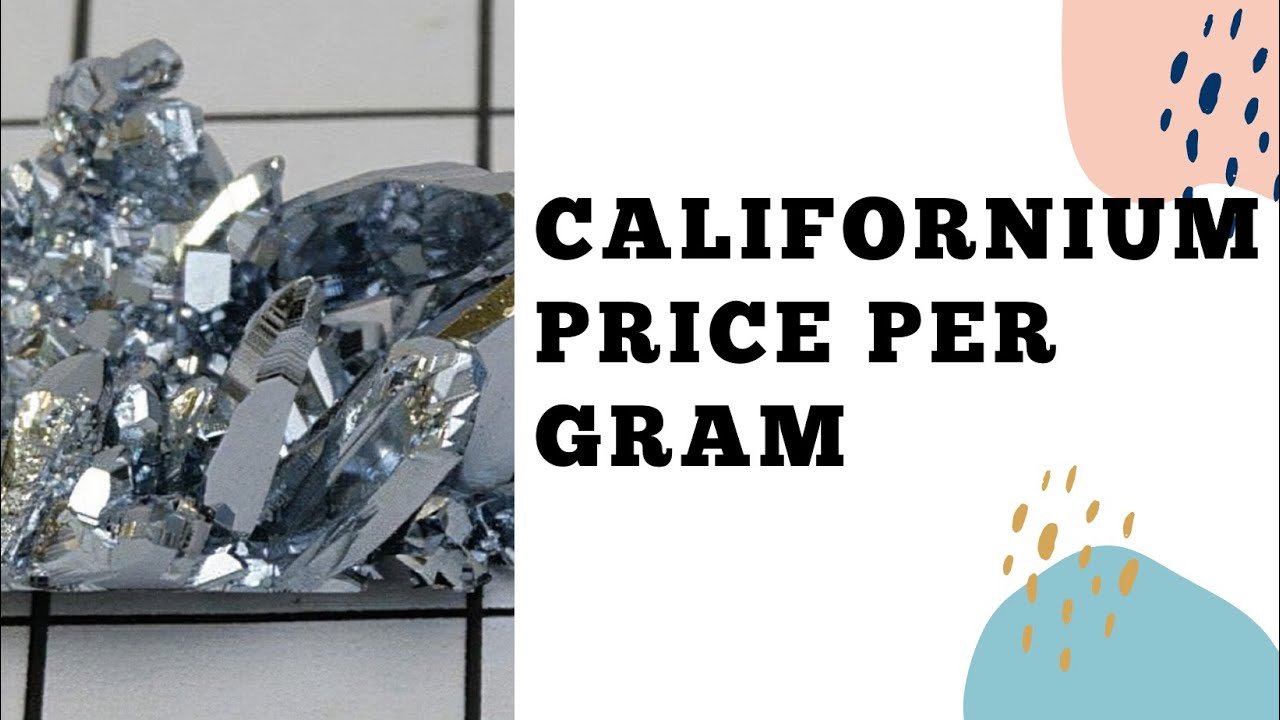 What Is Californium Californium 252 Price Per Gram Youtube