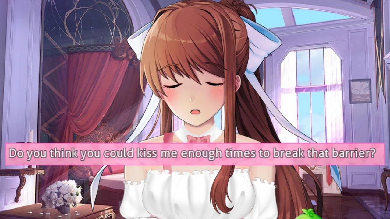 Monika Tries To Cross Over Into Our World With A Kiss Monika After