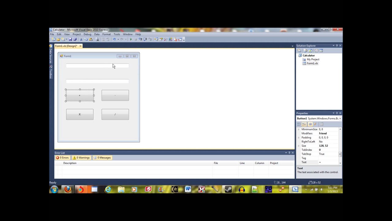 How To Program A Calculator In Visual Basic Youtube