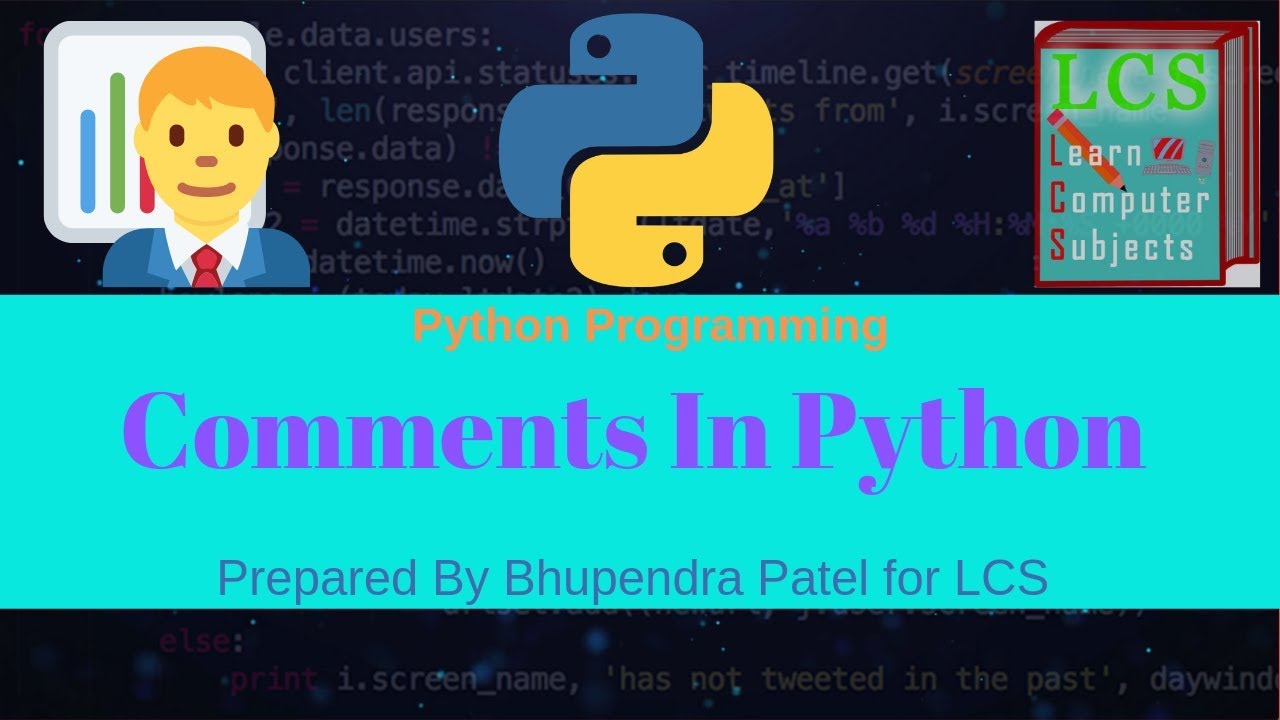 Comments In Python Python Tutorials For Beginners Youtube