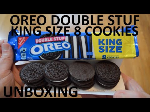 Unboxing Oreo Double Stuf King Size 8 Chocolate Sandwich Cookies Youtube