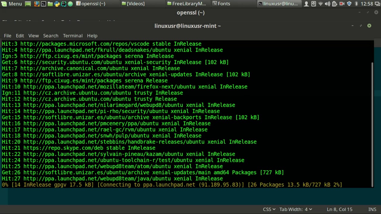 How To Install Openssl On Ubuntu Linux Mint Kali Linux Youtube