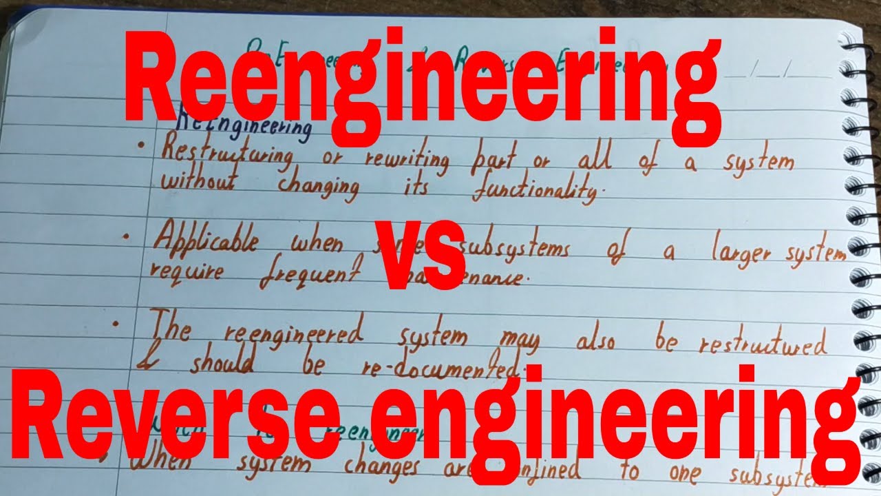 Difference Between Software Engineering And Reverse Engineering