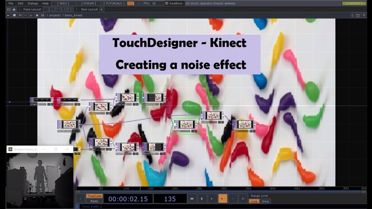 Touchdesigner Creating A Noise Effect With Kinect Tutorial Youtube