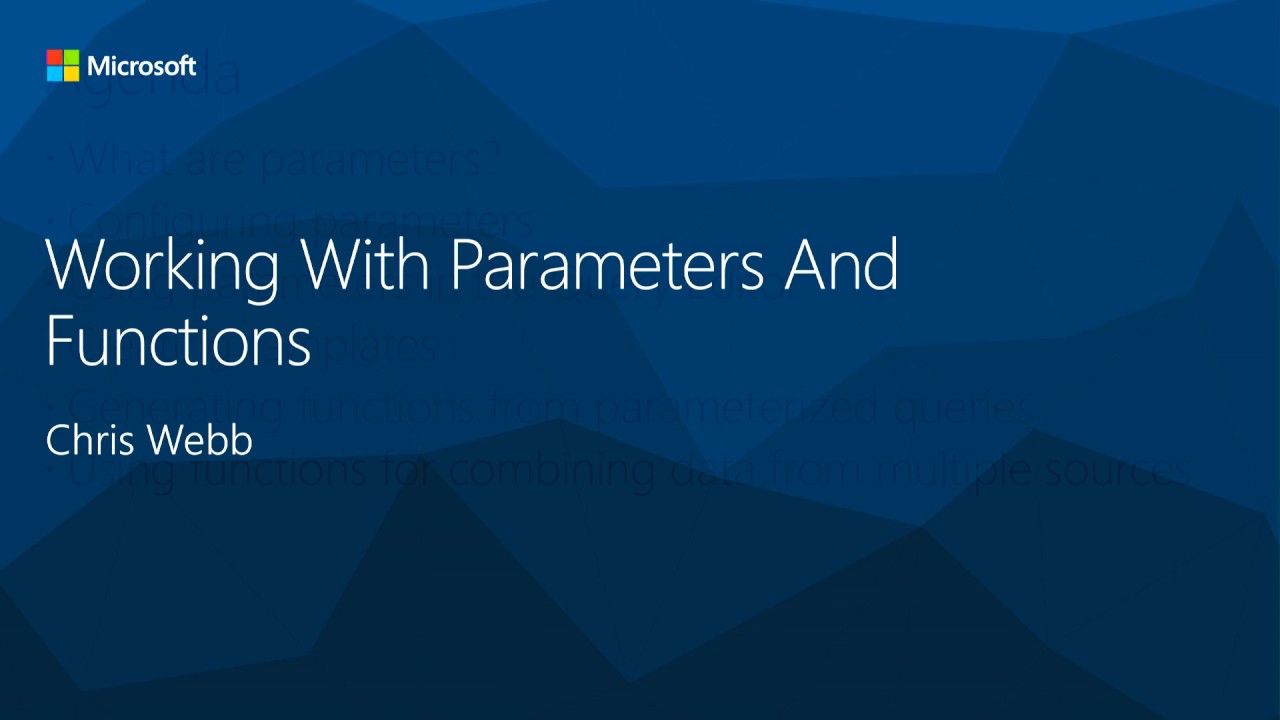 Use Parameters In Microsoft Query Functions Firelast
