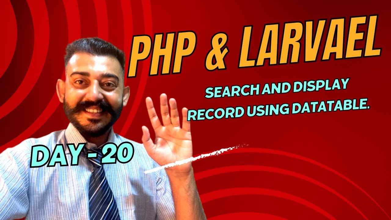 Day 20 Search And Display Record Using Datatable Youtube