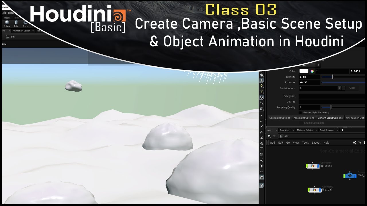 Houdini Tutorial For Beginner Class 03 Scene Setup Create Camera