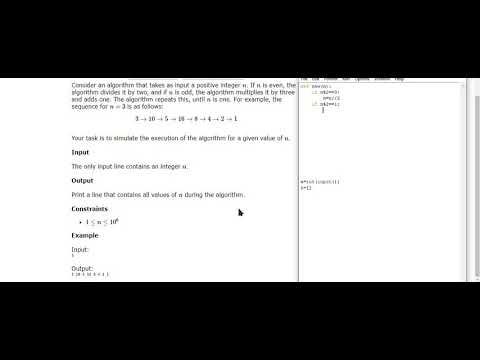 Cses Weird Algorithm In Python Youtube