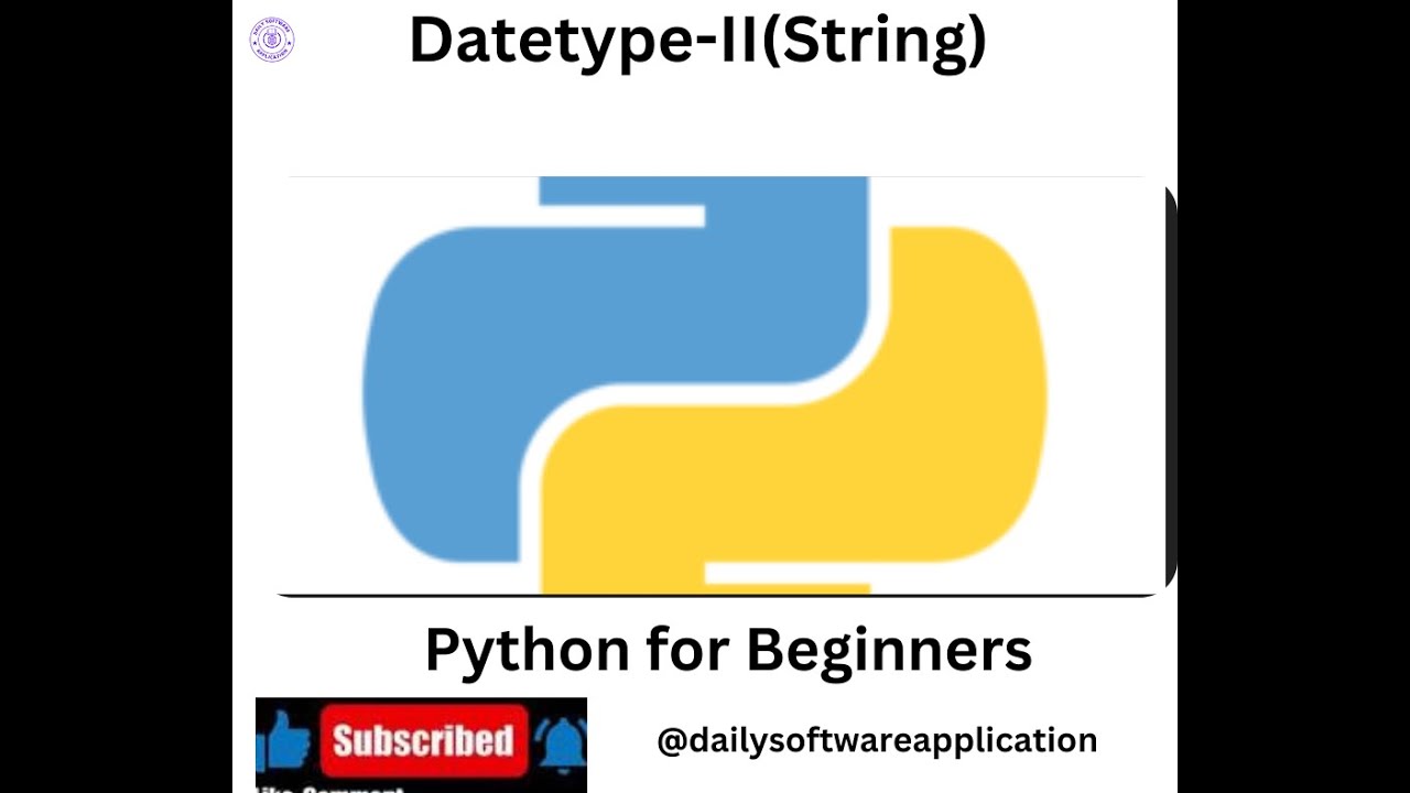 Datatype Strings In Python Youtube