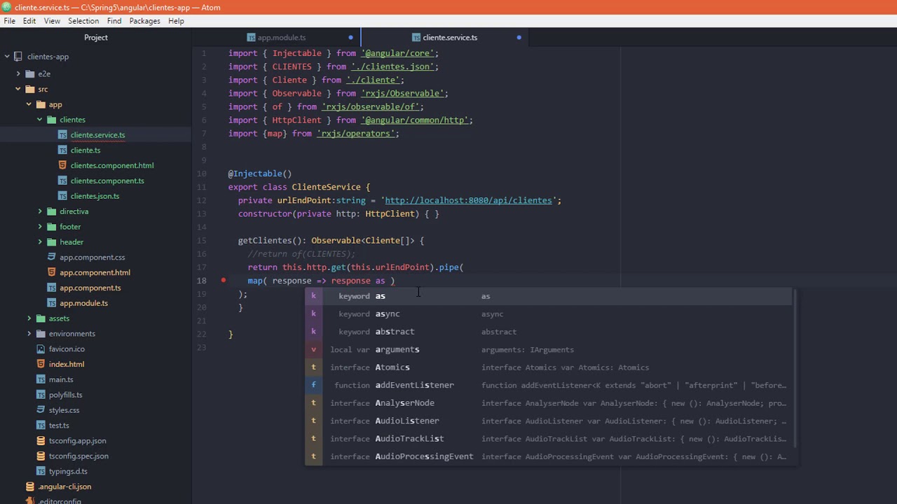 Implementando Servicio Angular Con Httpclient Youtube