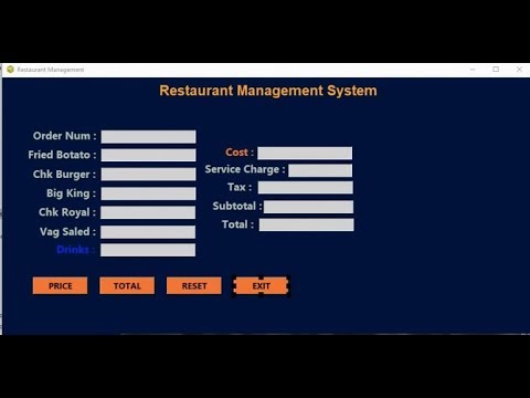 How To Create Restaurant Management Systems In Python Introduction