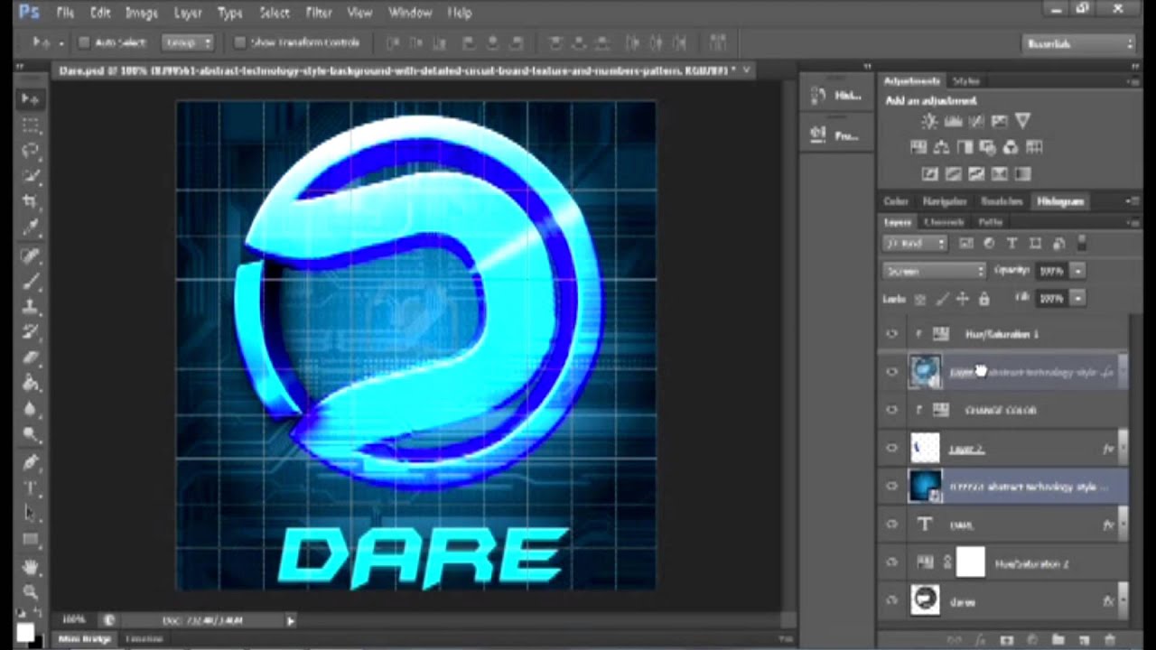 Speed Art Dare Rising Logo Youtube