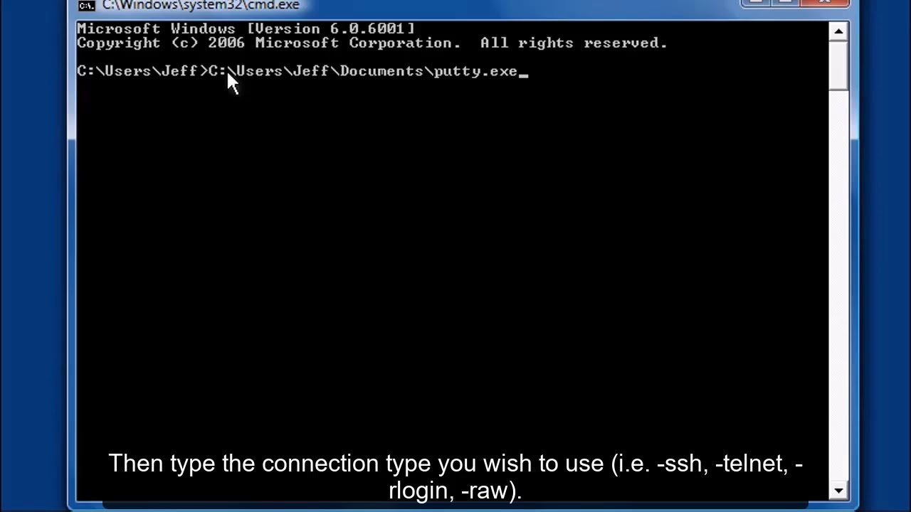 Putty Ssh Session From Command Line Youtube