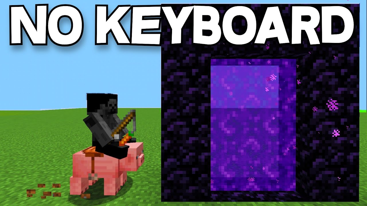 I Beat Minecraft Without A Keyboard Youtube