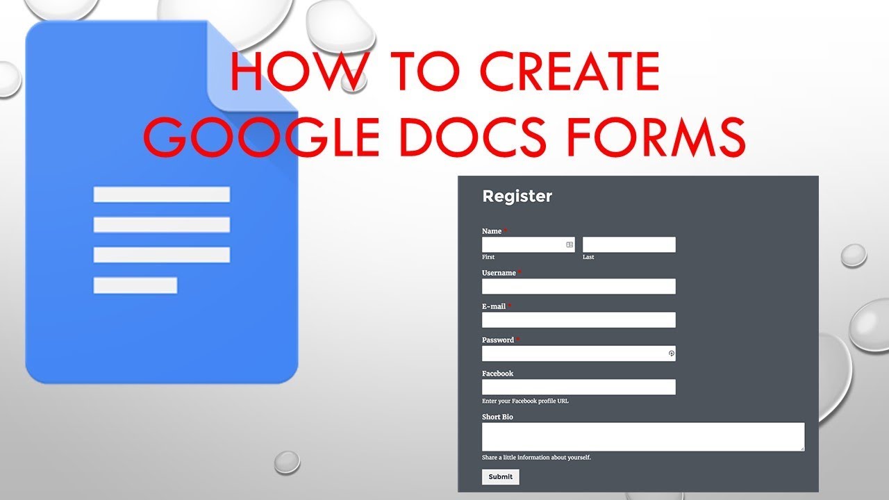 How To Create A Registration Form Using Google Docs Google Docs