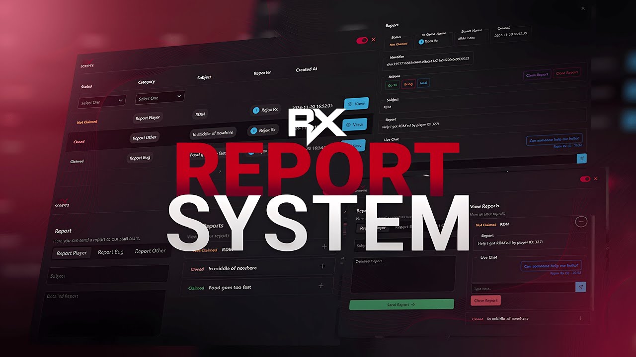 Free Report System Fivem Script Esx Qbcore Qbox Youtube