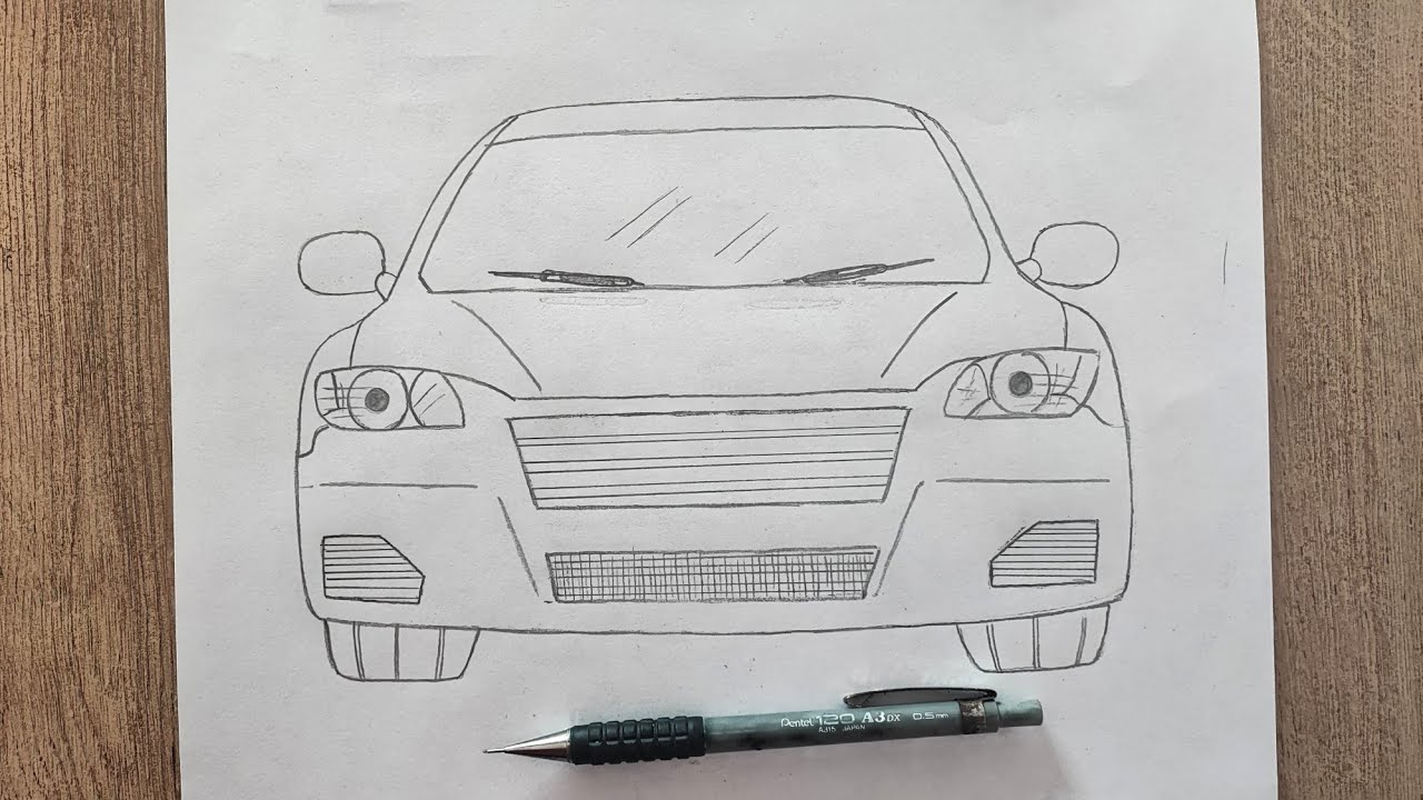Cómo Dibujar Un Carro De Frente Paso A Paso Youtube