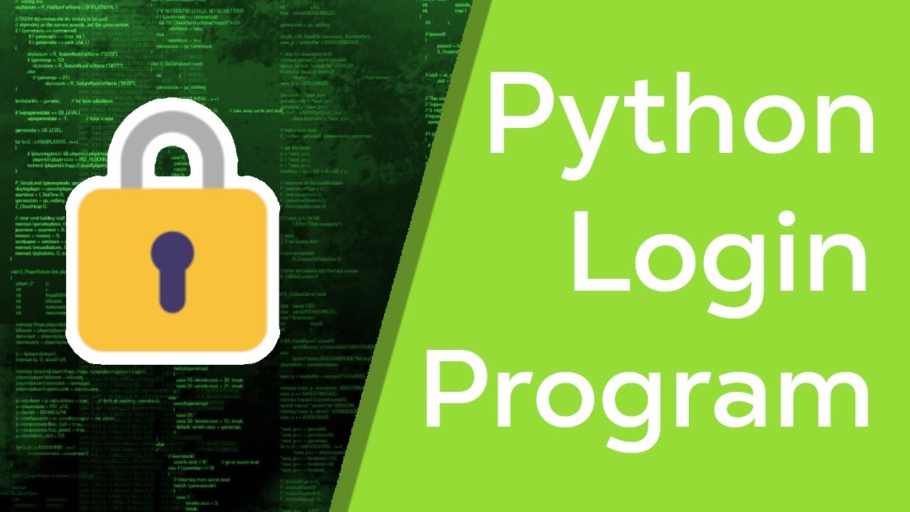 Python Login Program Tutorial For Beginners Youtube