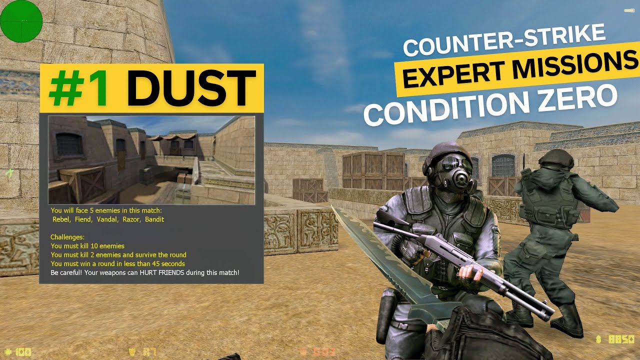 How To Beat Dust Mission In Counter Strike Condition Zero On Expert