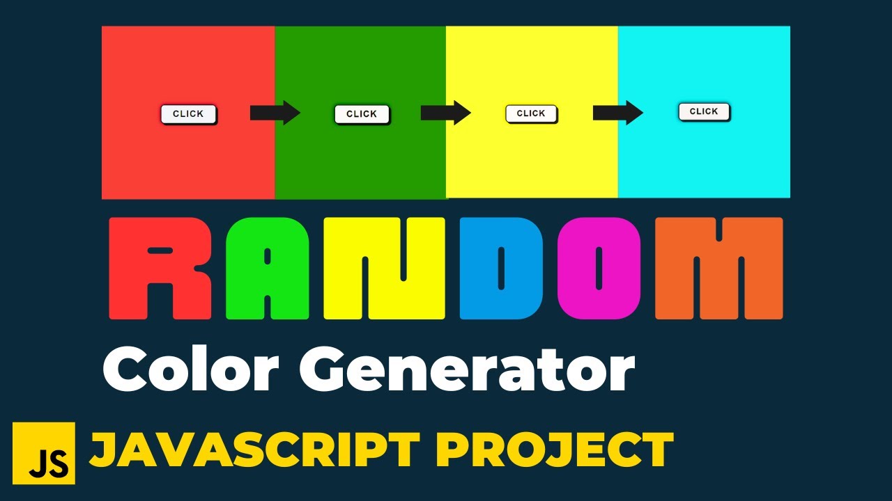 Random Color Generator Using Javascript Js Tutorial Javascript