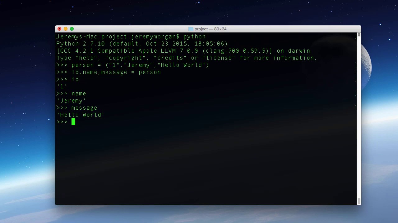 Variable Unpacking In Python Youtube