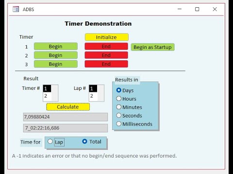 Give Away Simple Timer Form With Module Procedures You Can Call From