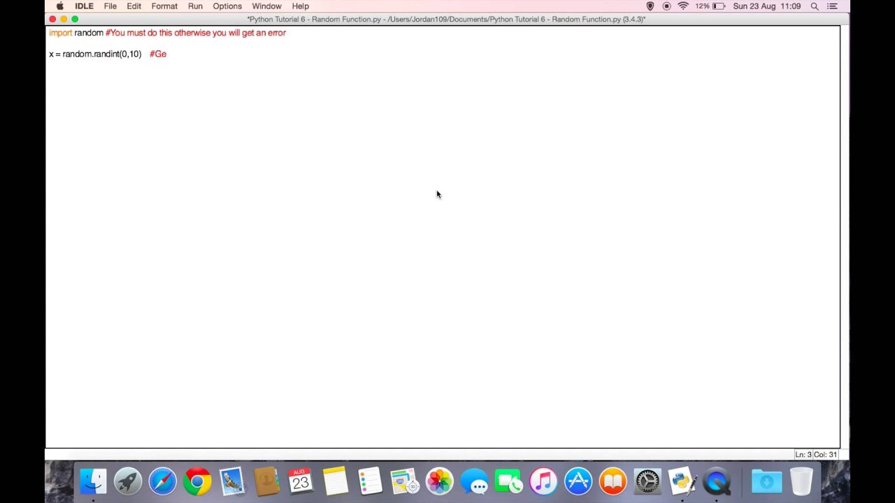 Python Tutorial 6 Random Integers Youtube