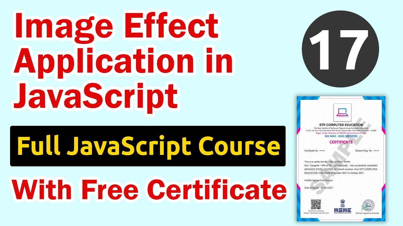 Image Effect Application In Javascript Youtube