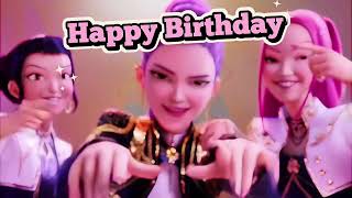 Happy Birthday Kpop Demon Hunters Inspired Birthday Song Kawaii Anime K ...