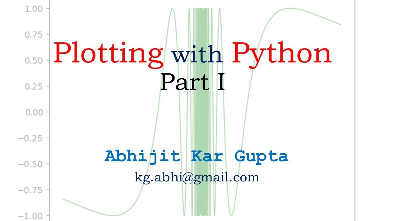 Plotting With Python Part I Youtube