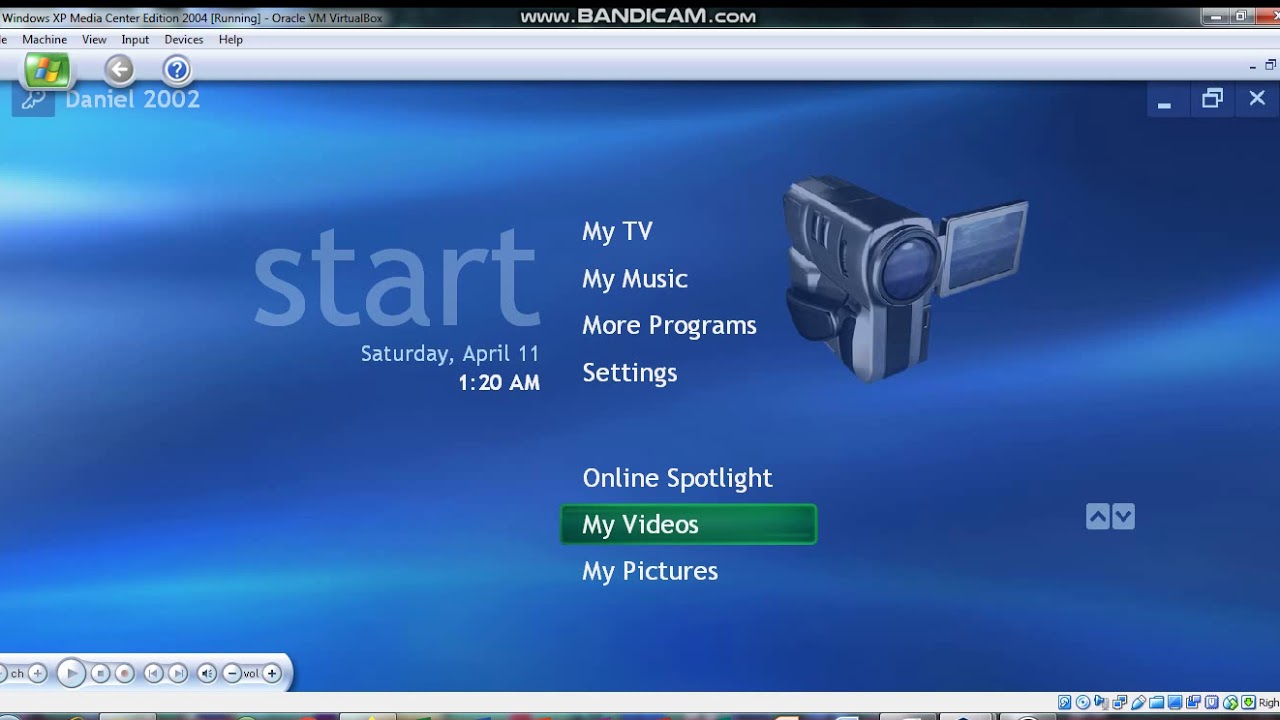 Windows Xp Media Center Edition 2004 Sp2 In Virtualbox 5 2 3 8 Youtube