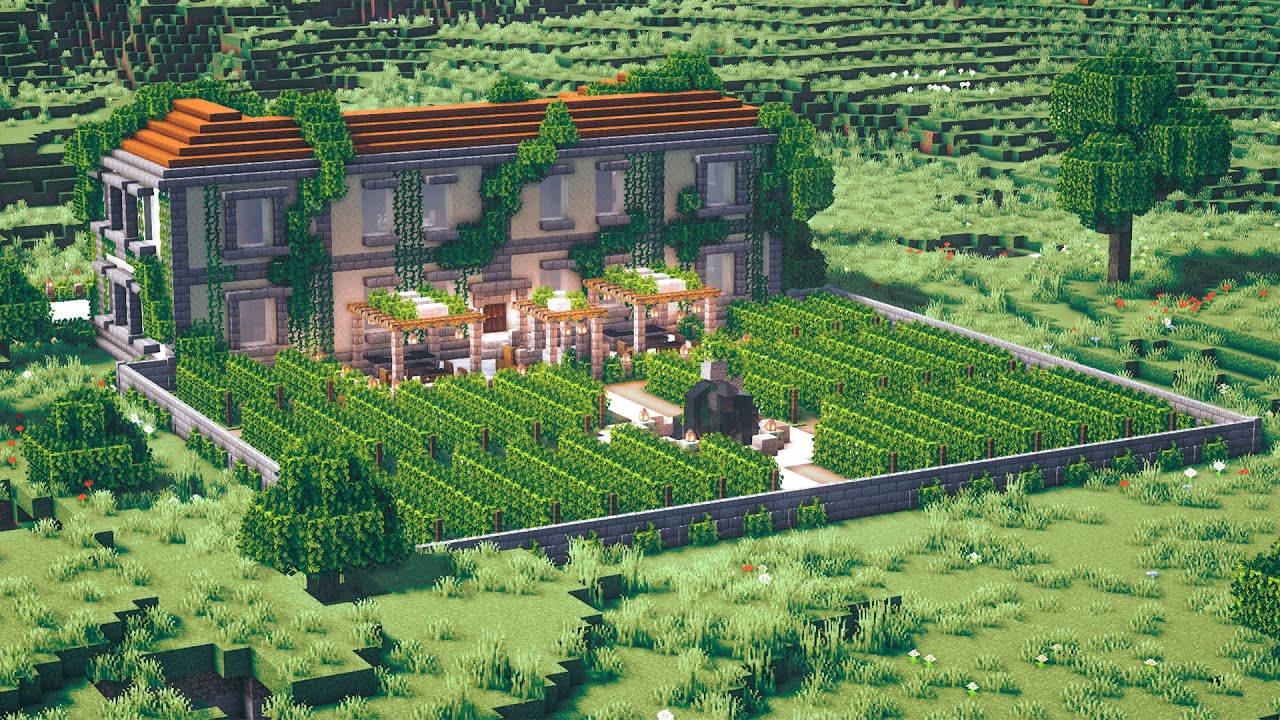 Minecraft How To Build A Wine Winery In Minecraft Tutorial Part 2