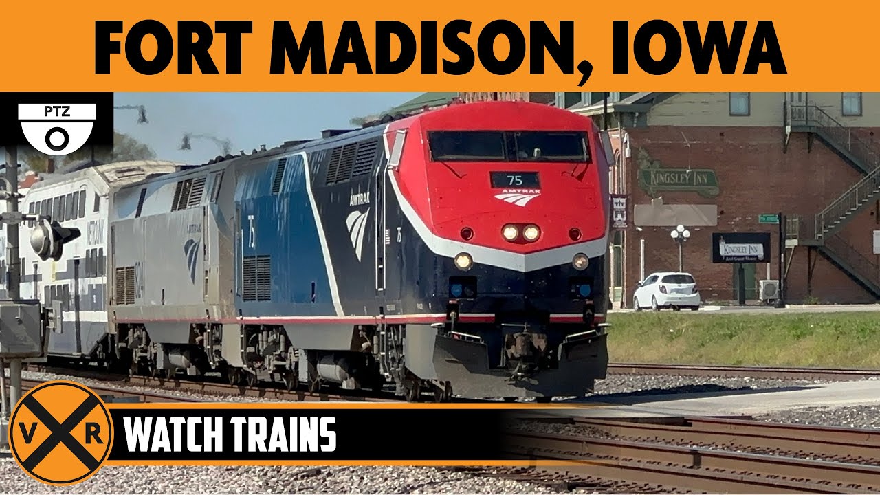 Fort Madison Iowa Usa Virtual Railfan Youtube
