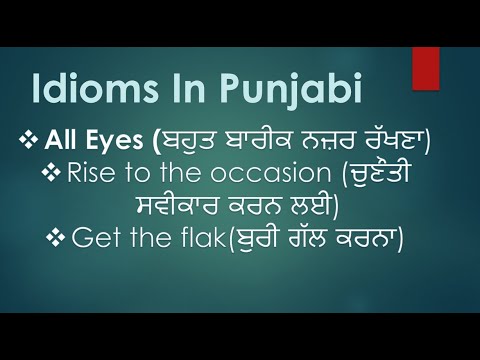 Idioms In Punjabi Part 1 Youtube