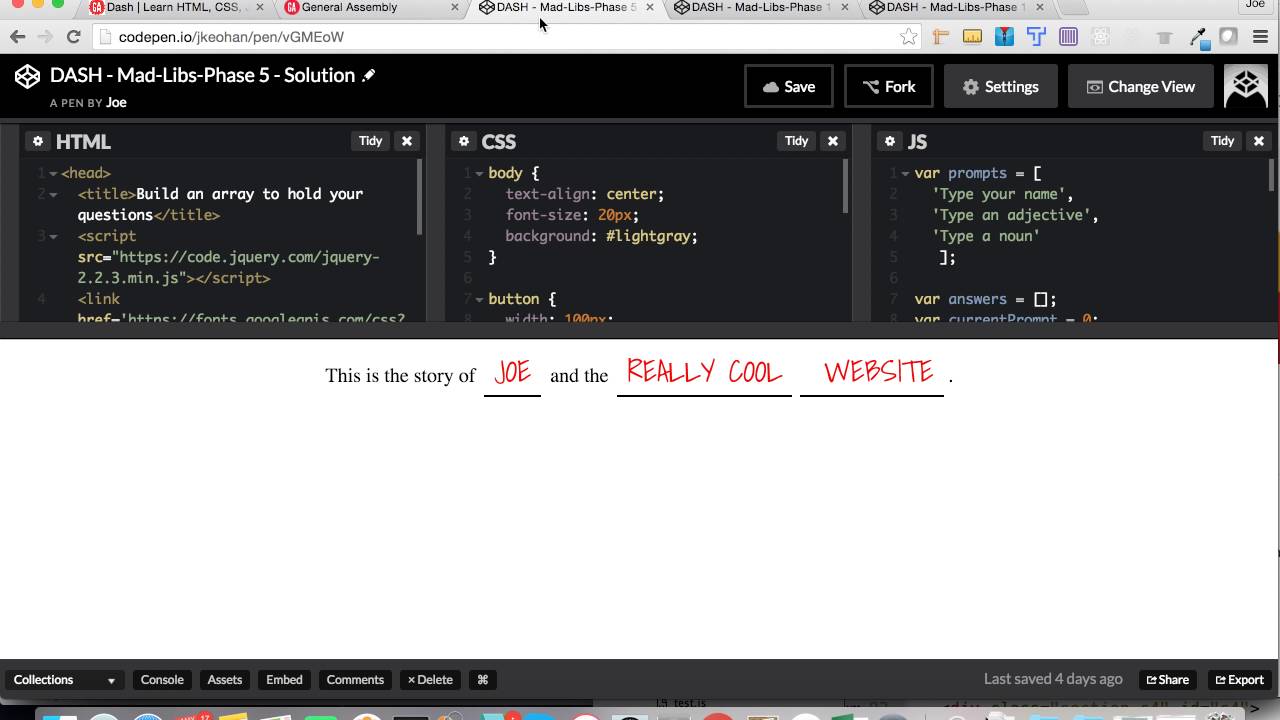 Madlibs Tutorial Part 1 Youtube