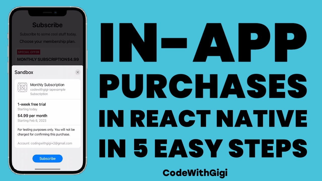 React Native Add In App Purchases To Ios In 5 Easy Steps Youtube