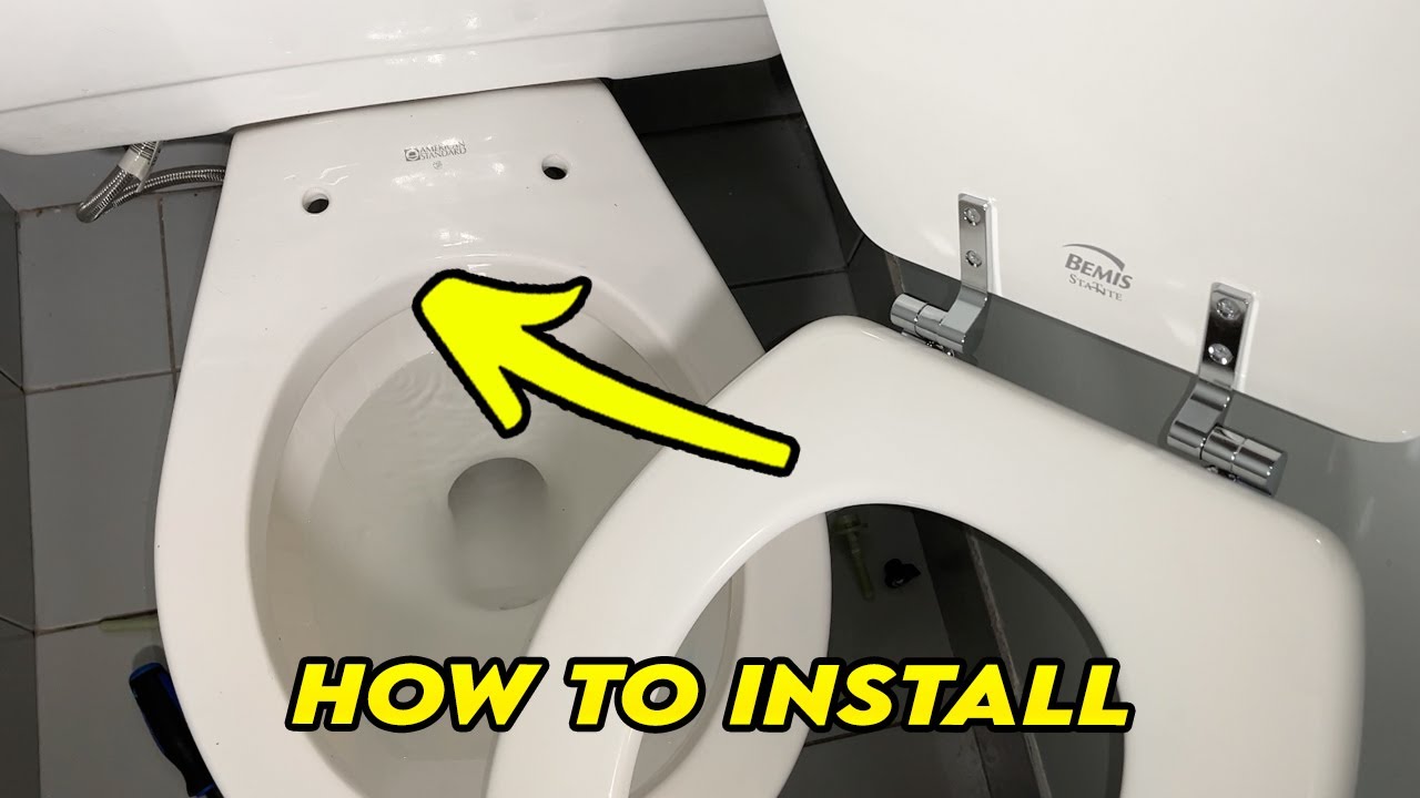How To Install A Bemis Metal Hinge Toilet Seat Youtube