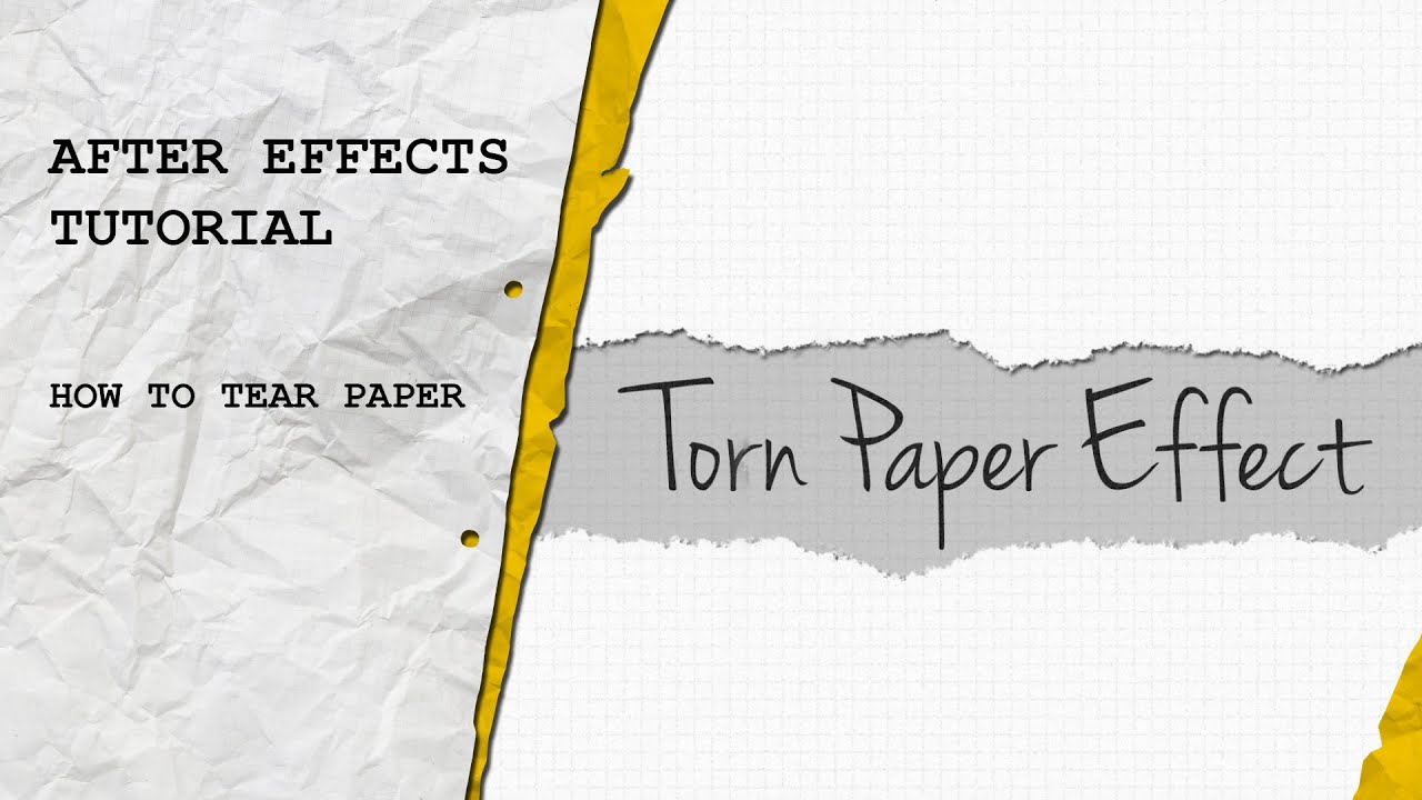 After Effects Tutorial Torn Paper Effect Youtube