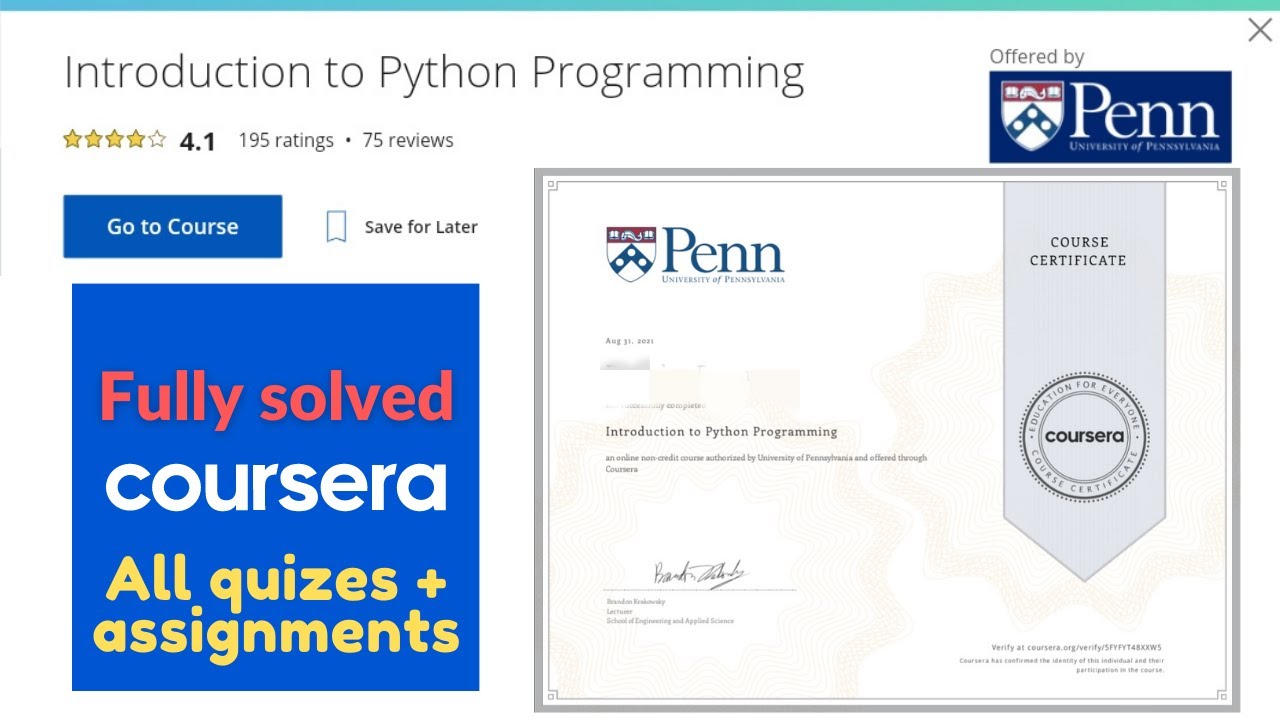 How To Complete Coursera Week 1 On Introduction To Python Programming