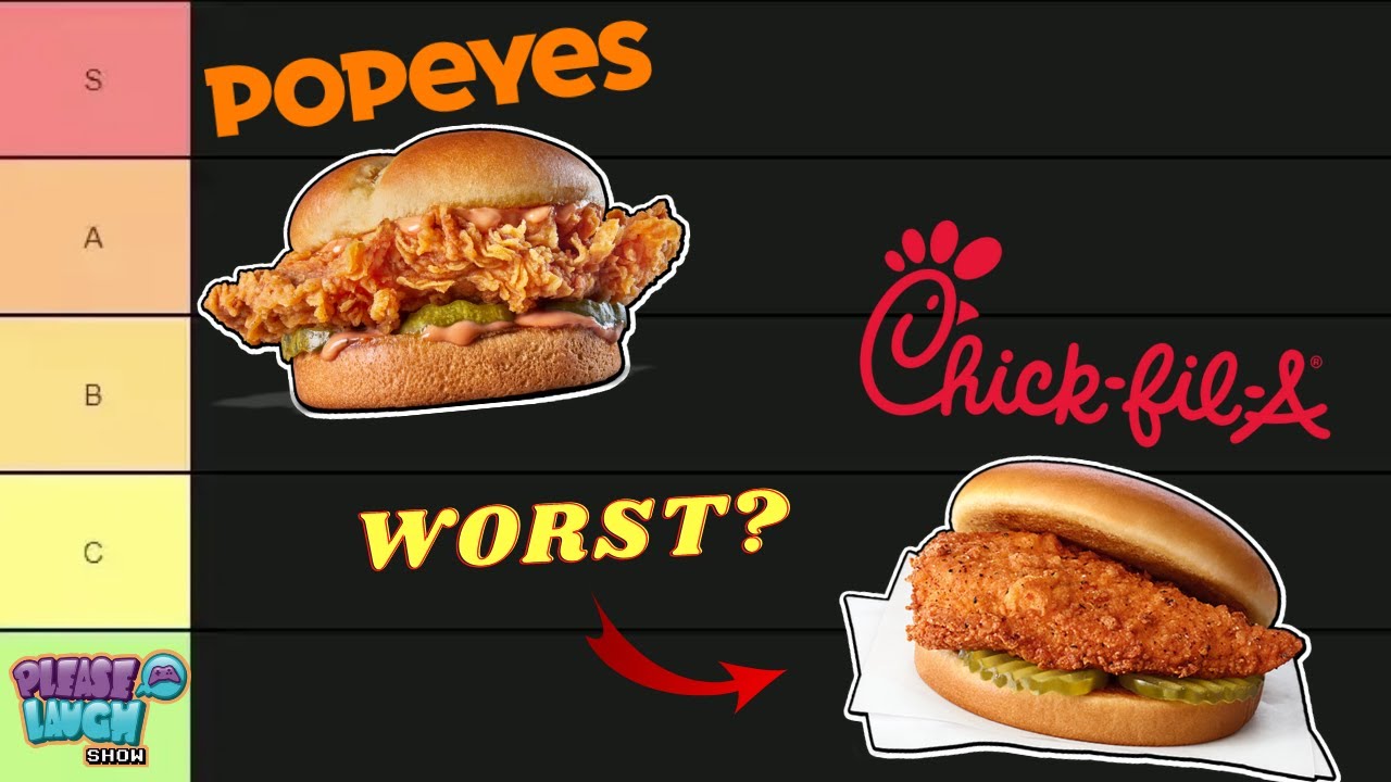 The Ultimate Chicken Sandwich Tier List Please Laugh Show Tier Lists