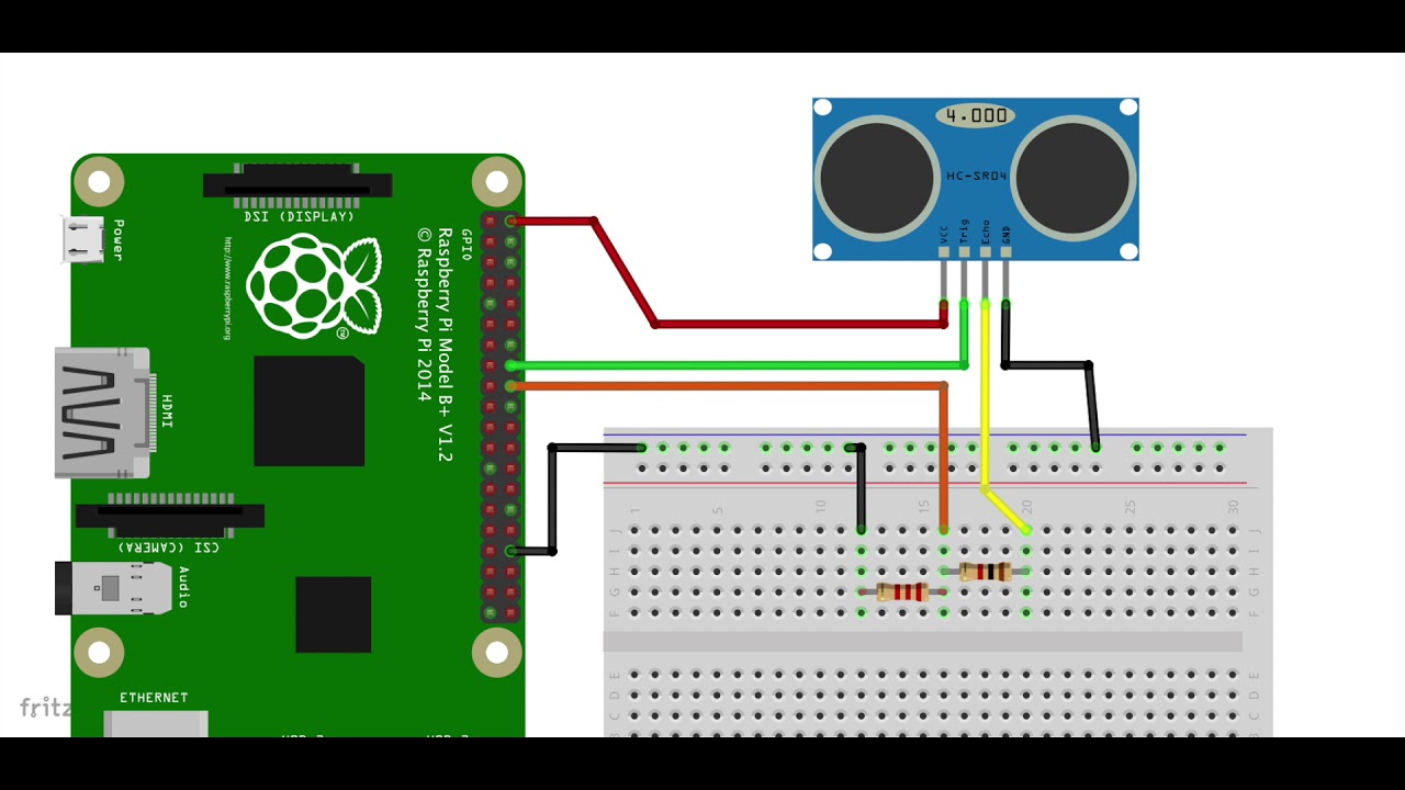 Raspberry Pi Gpio Programming With Python Part 5 Hc Sr04 Ultrasonic Distance Sensor Nbkomputer