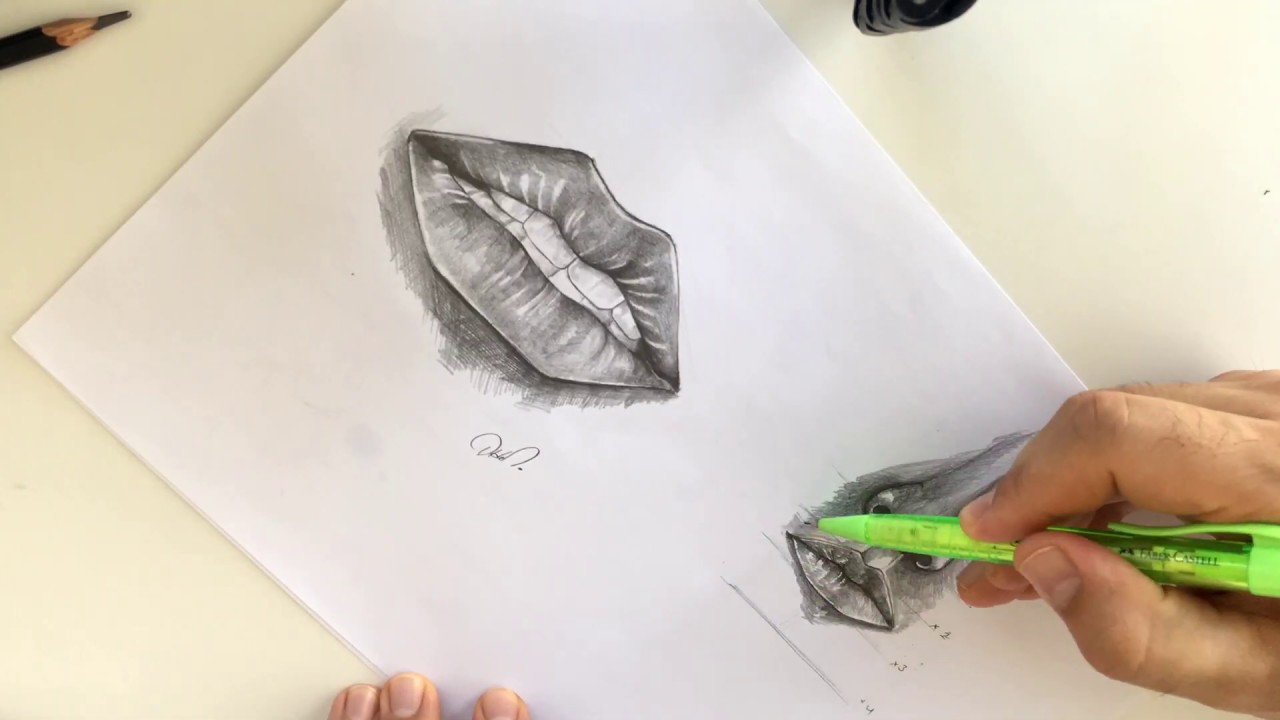 Dudak Ve Burun çi̇zi̇mi̇ 2 Lip And Nose Drawing Youtube