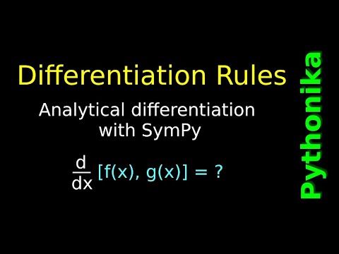 Rules For Derivatives Analytical Differentiation With Python Youtube