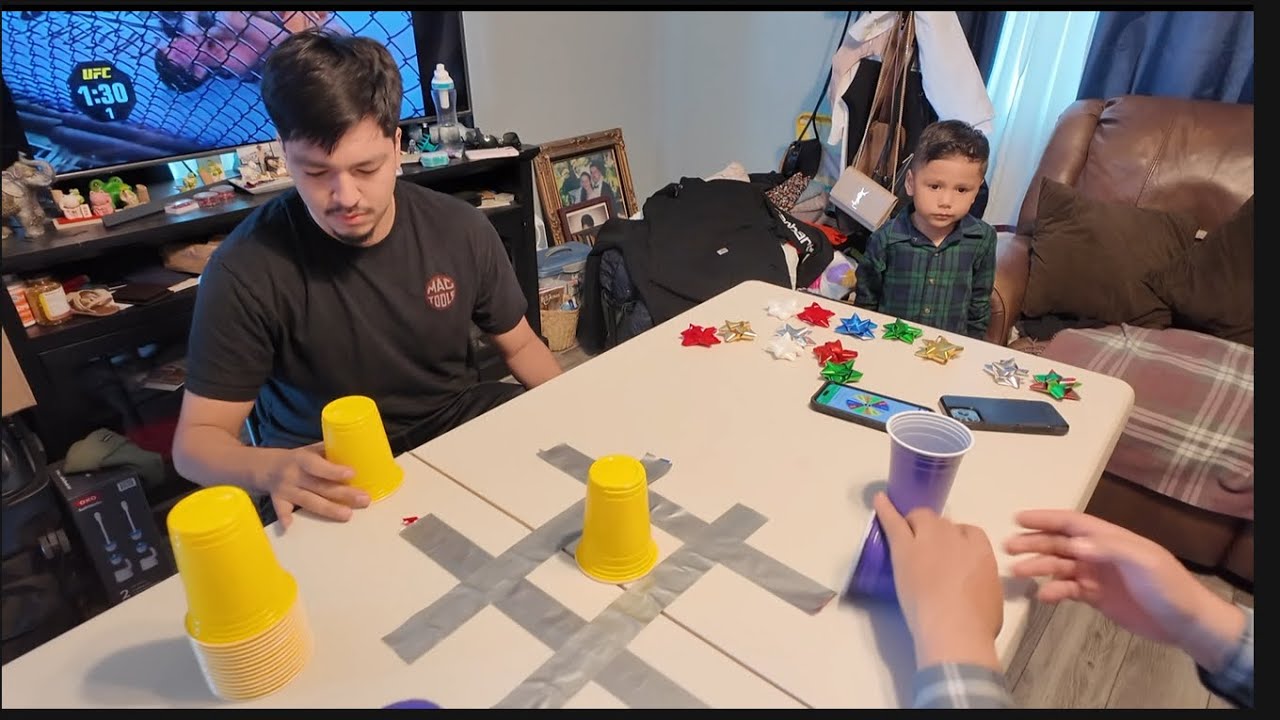 Flip Cup Tic Tac Toe Family Competition Youtube